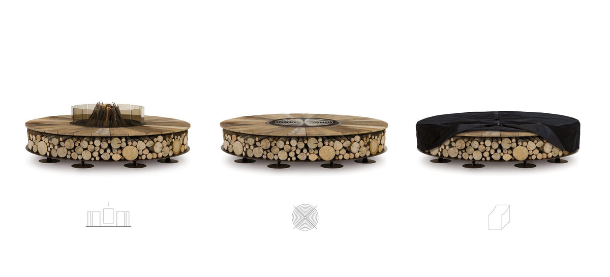 AK47 Design Zero Old Wood 3000 mm Wood-Burning Fire Pit | The Outdoor ...
