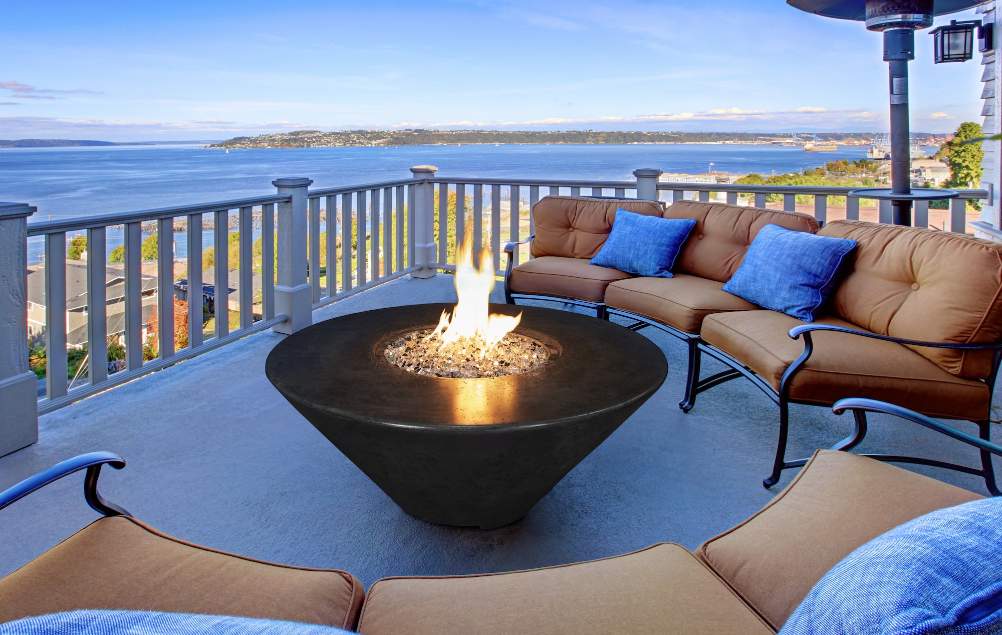 Round Fire Pit Table Manchester Fire Pit Table Red Wood | Elementi